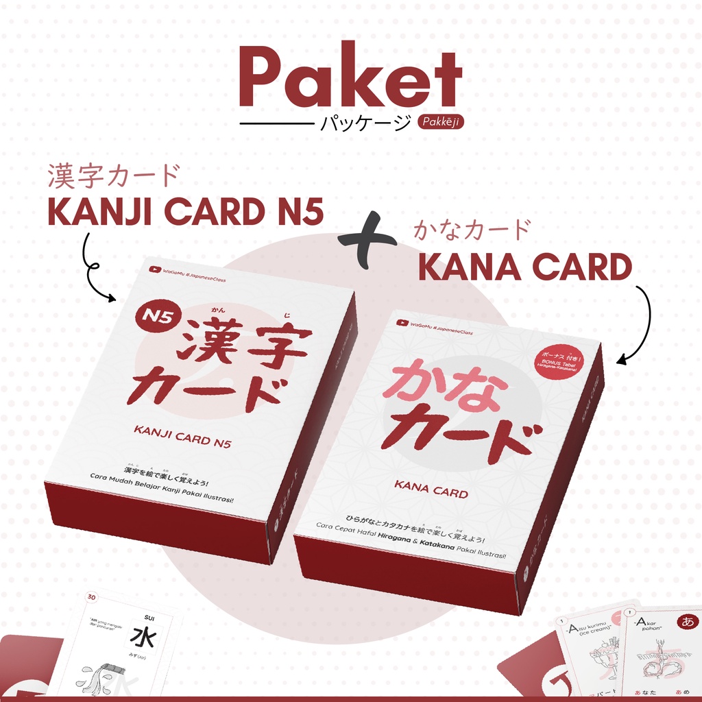 Bundling Kanji Card N5 and Kana Card | Shopee Malaysia