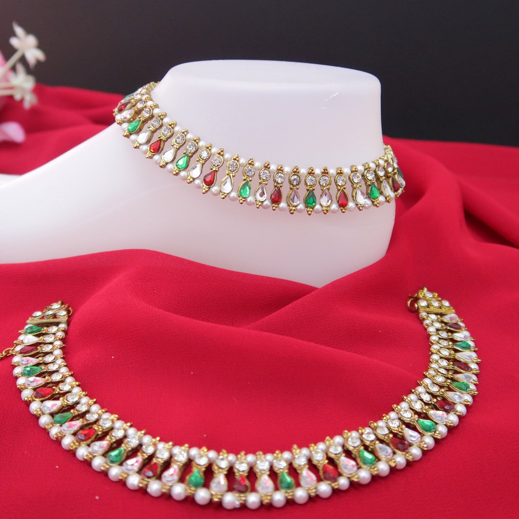 New Premium Stone Anklets | Stone Kolusu | Gelang Kaki | indian Anklets ...