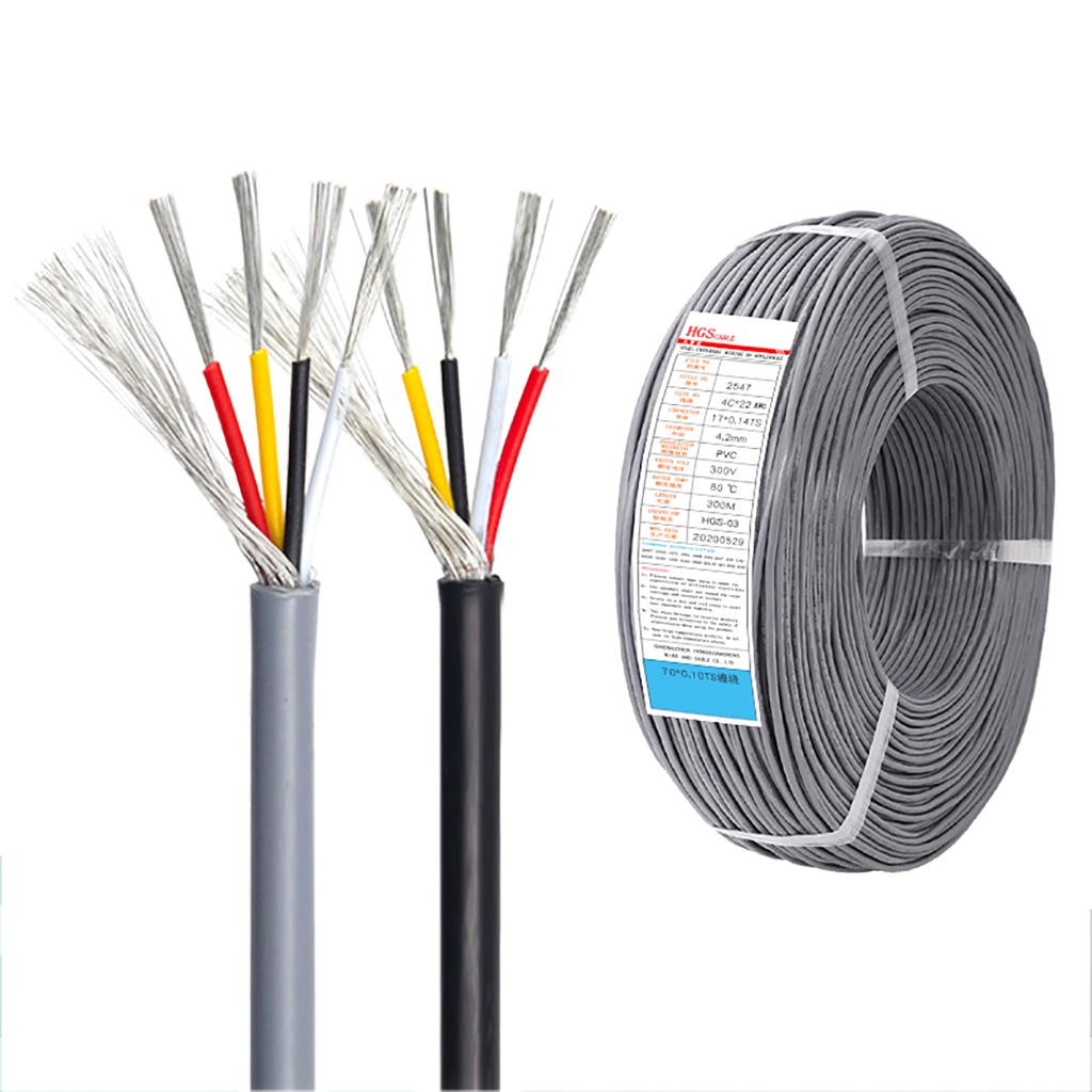 UL2547 PVC Shielded Wire Cable 2/3/4/5/6/7-Core Multicore Wire Tinned ...