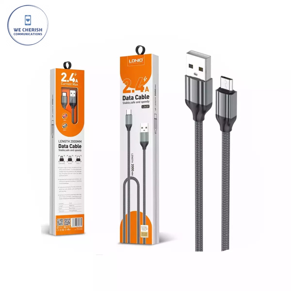 LDNIO LS432 2 METER FAST CHARGE DATA CABLE 2.4A CABLE MICRO | Shopee ...