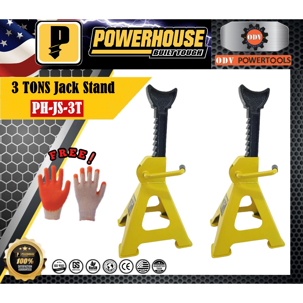 POWERHOUSE 3 TONS Jack Stand PH-JS-3T - ODV POWERTOOLS | Shopee Malaysia