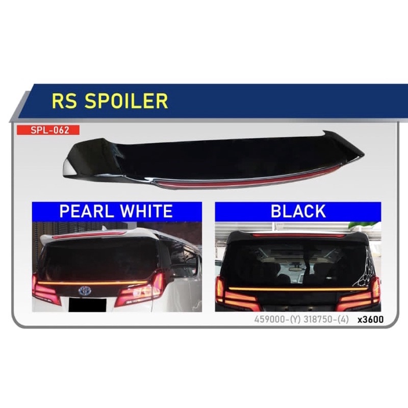 Toyota vellfire alphard AGH30 / Lexus LM350 Rear roof top spoiler w led ...