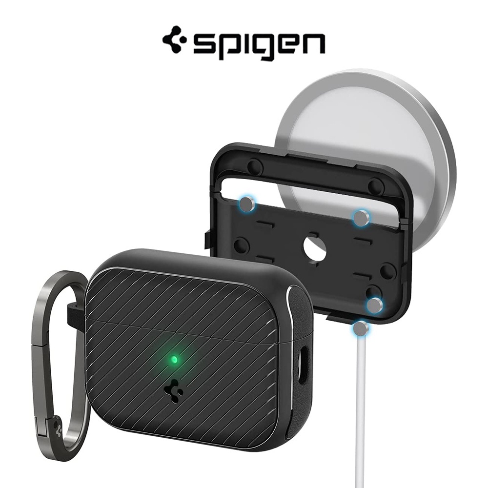 Spigen Apple AirPods Pro 2 Case (2023/2022) Mag Armor Magnetic Phone Case with Magnets ...