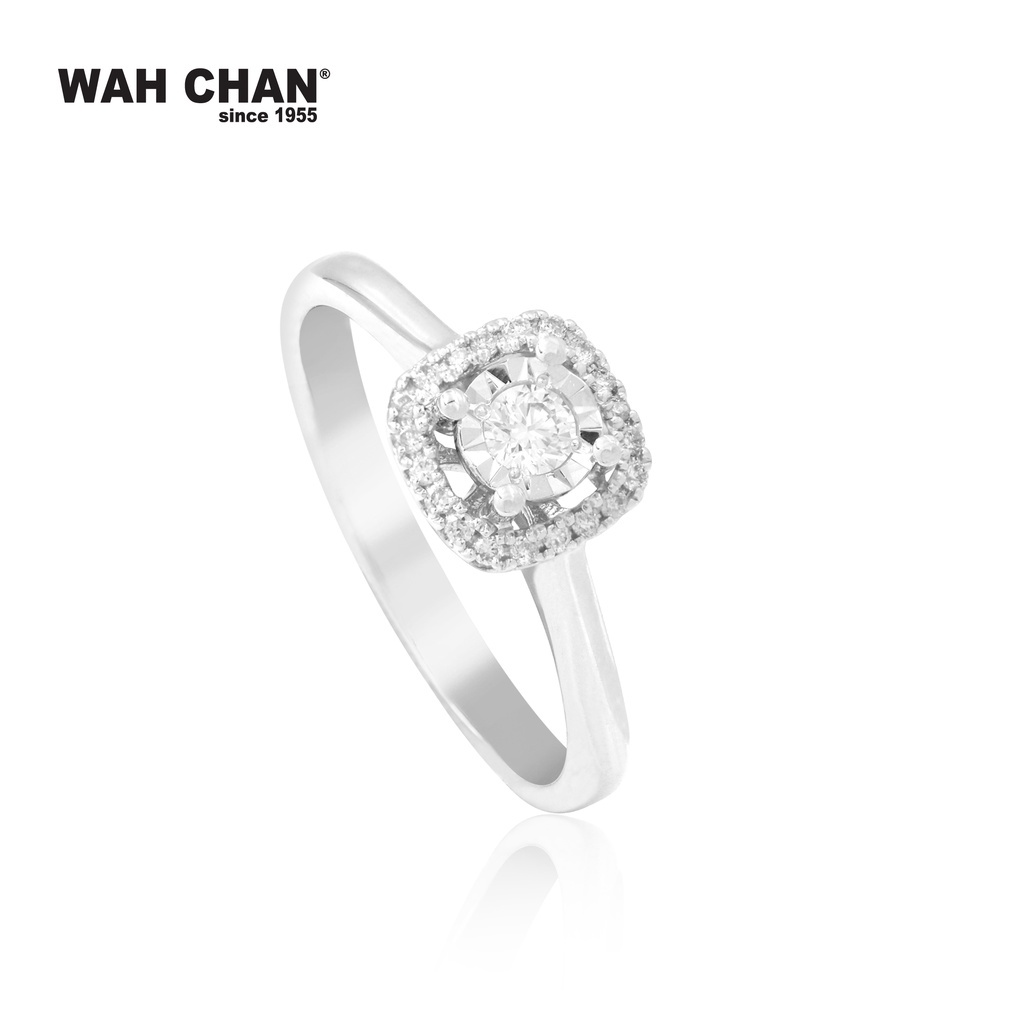 WAH CHAN 9K White Gold Diamond Ring RLK03262-A01 | Shopee Malaysia