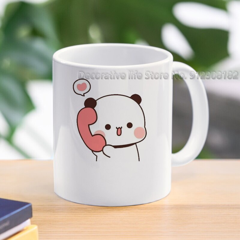 Panda Bear Bubu Dudu Coffee Milk Cup Mocha Cat Panda Bear Couple ...