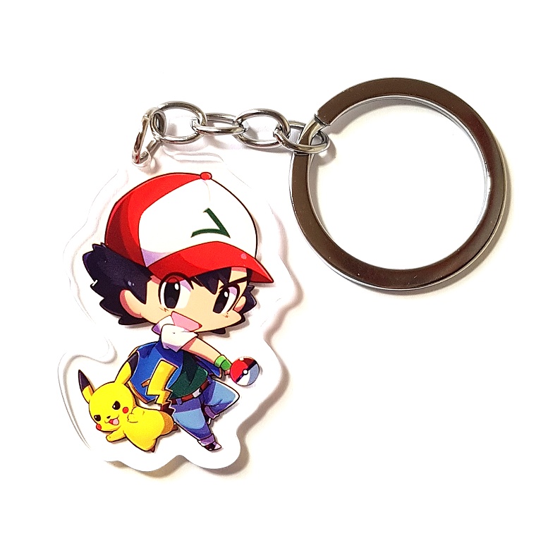 Ash Ketchum And Pikachu - Pokemon High Quality Anime Acrylic Keychain ...