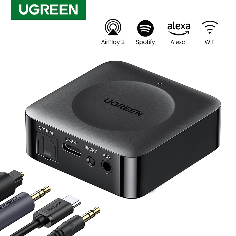 UGREEN Airplay2 Wireless Audio Receiver Adapter WiFi Connection Power ...