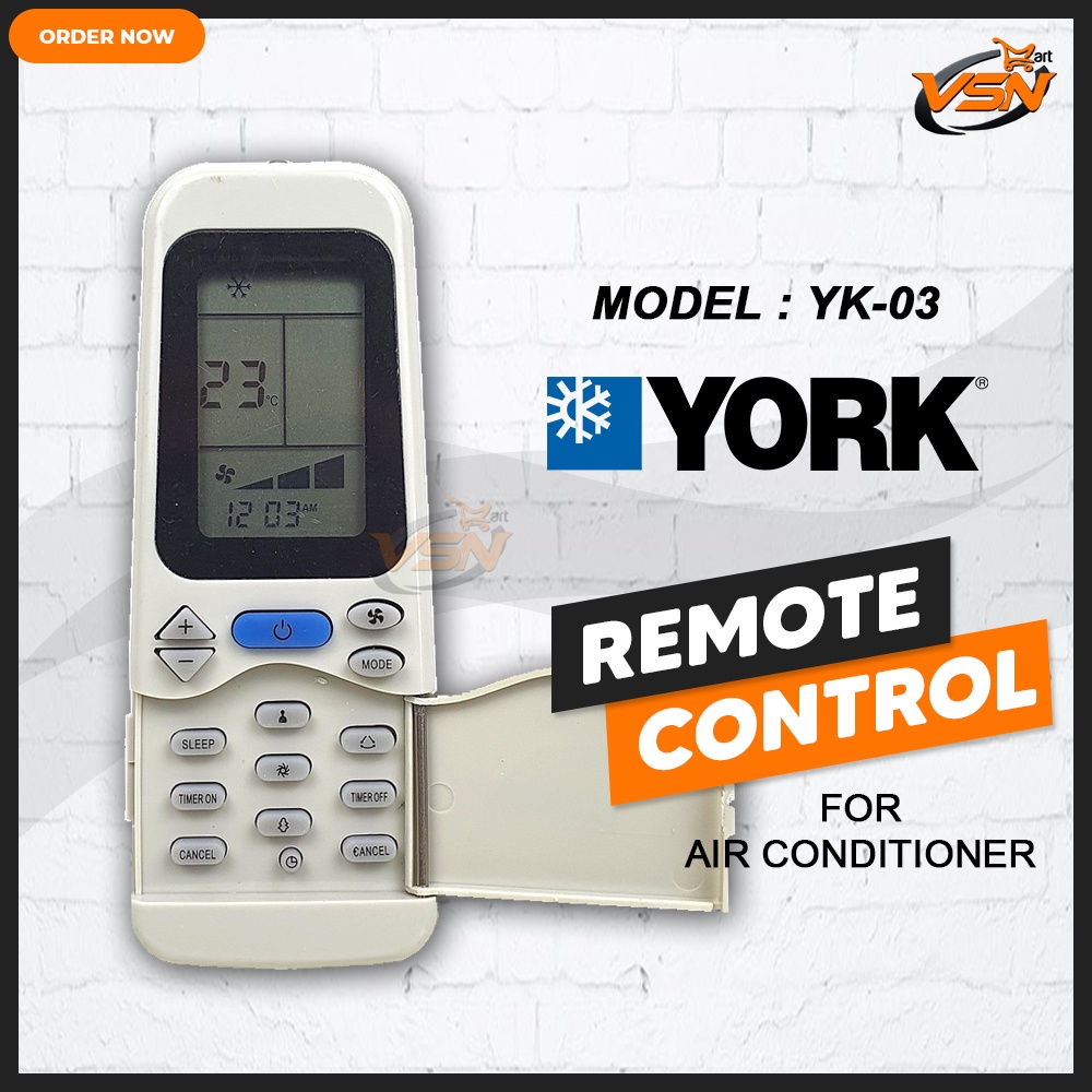 York Air Cond Conditioner Aircon AirCond Remote Control YK3 ALAT ...