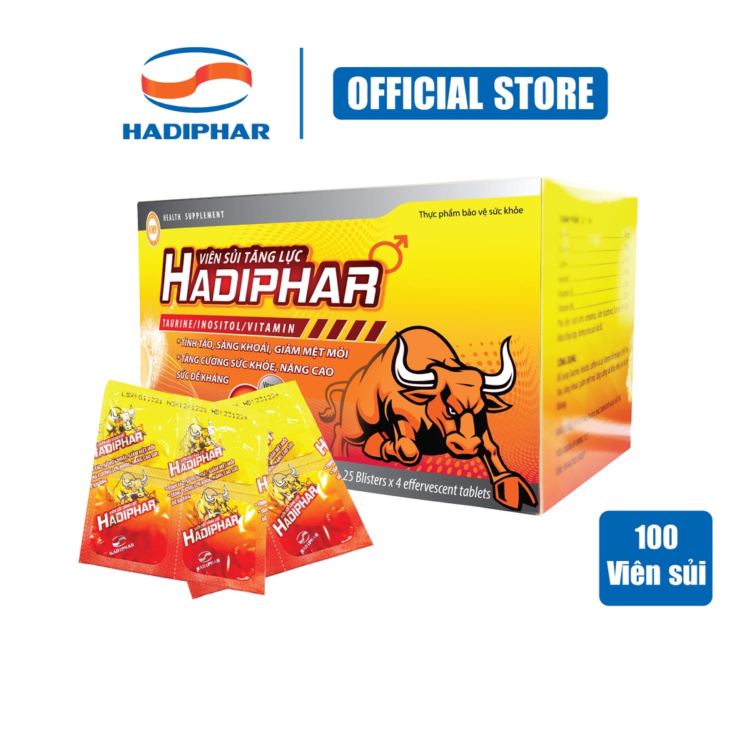 Hadiphar red bull flavor effervescent tablets supplement vitamins to ...