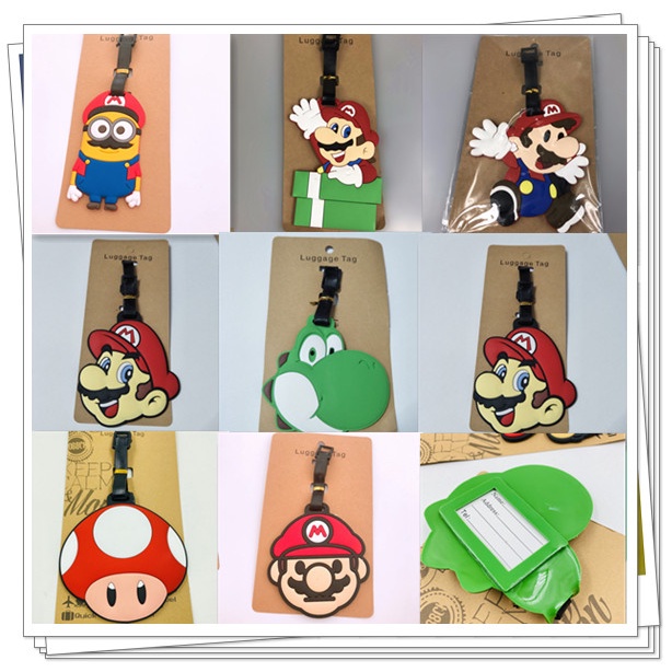 Super Mario Cartoon Luggage Tag Sign Boarding Pass | Shopee Malaysia