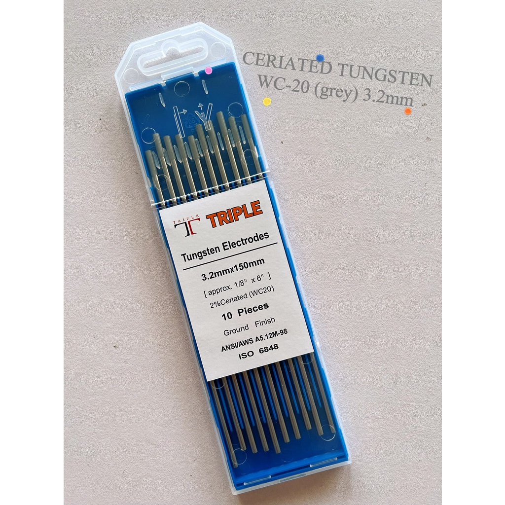 TUNGSTEN 1.6/2.4/3.2MM WT-20 RED/WP PURE GREEN/WL 15 GOLD/WL-20 BLUE/WC-20 GREY (10PCS/PKT ...