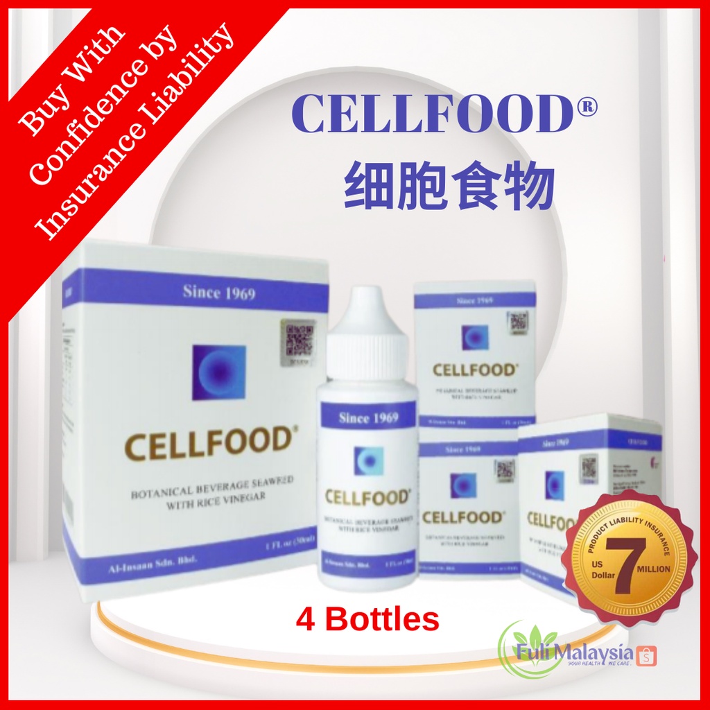 CELLFOOD ® 4Bottle x 30ml (No BOX !!) 细胞食物 New Stock Exp 06/2033 ...