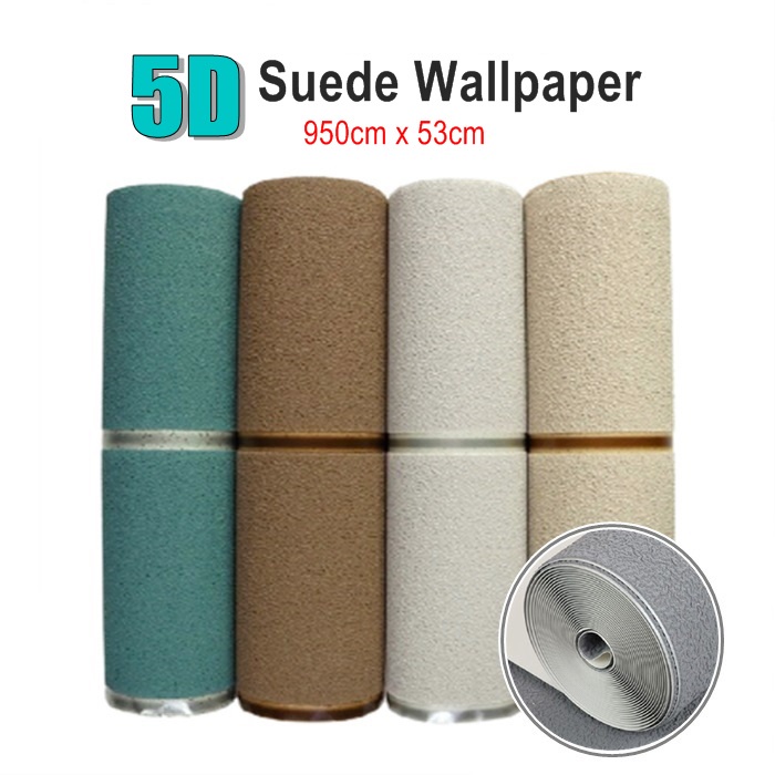 5D Suede Wallpaper Non-woven Striped Wall Paper Non-self-adhesive Paper ...