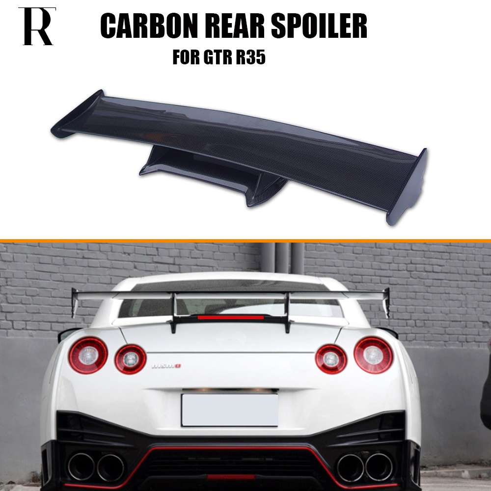 Nismo Style Real Carbon Fiber Rear Trunk GT Wing Spoiler with Red Led ...