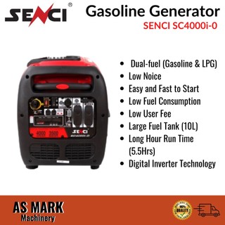 SENCI SC4000i-0 3.5 KW/4.0 KW PORTABLE SILENT INVERTER GASOLINE ...
