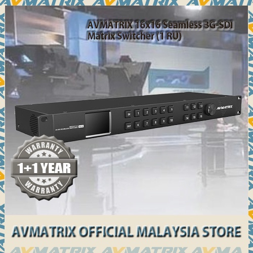 AVMATRIX MSS1611-S 16x16 Seamless 3G-SDI Matrix Switcher (1 RU) | Shopee Malaysia