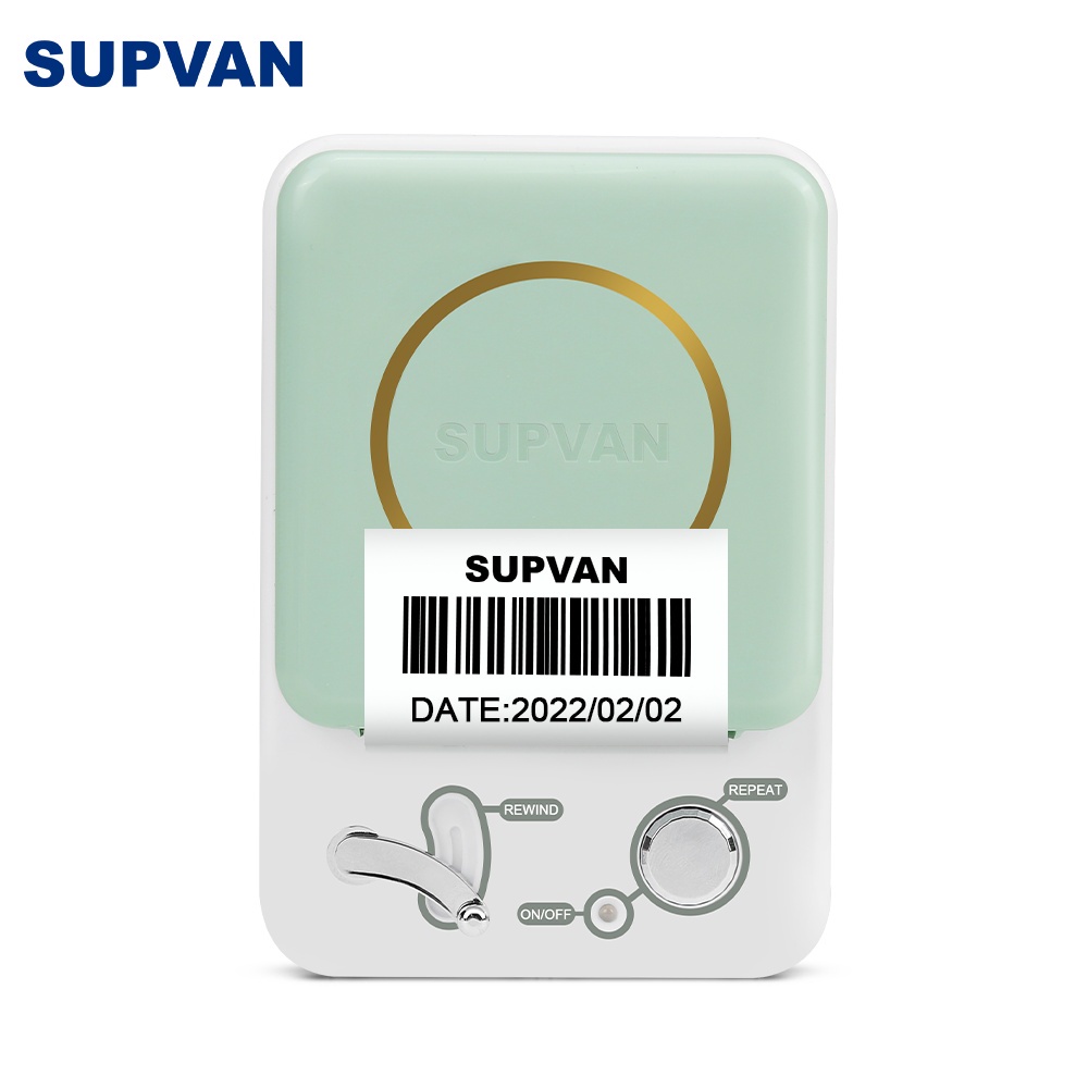 SUPVAN T50M Barcode QR Code Label Printer Maker Machine Mini Cute ...