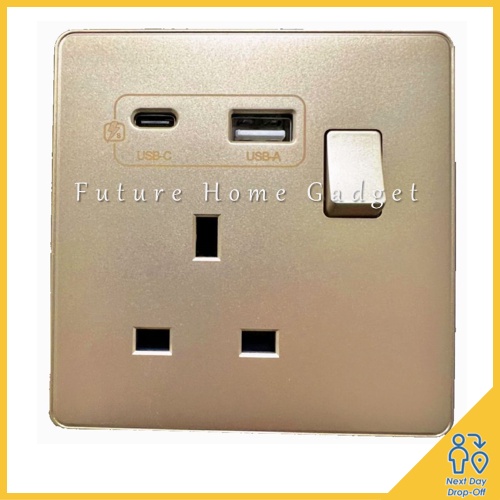 【READY STOCK】HIGH QUALITY 18W 3.0 USB Type-C Plug FAST CHARGE UK 13A ...