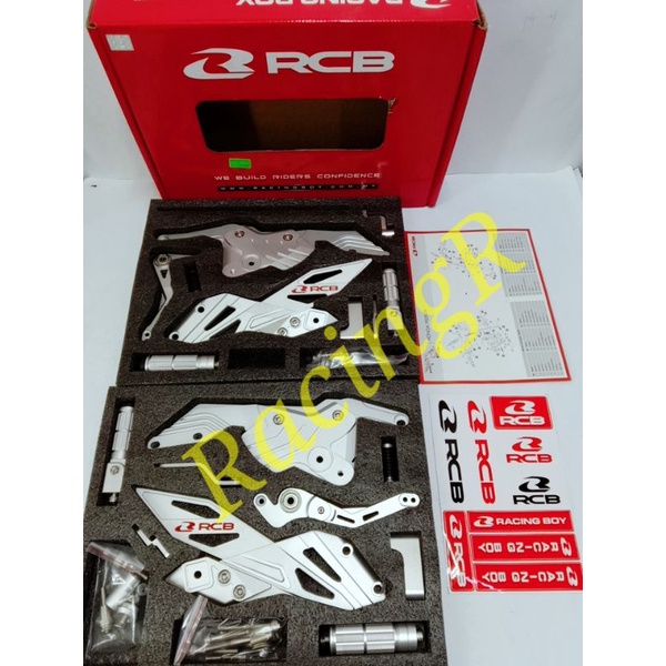 HONDA RS150 R RACING BOY RCB FOOTREST FULL SET SILVER | Shopee Malaysia