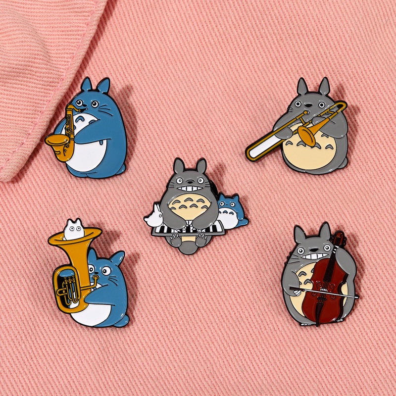 Childhood Anime Totoro Enamel Pins Cute Totoro Brooches Badges Lapel ...