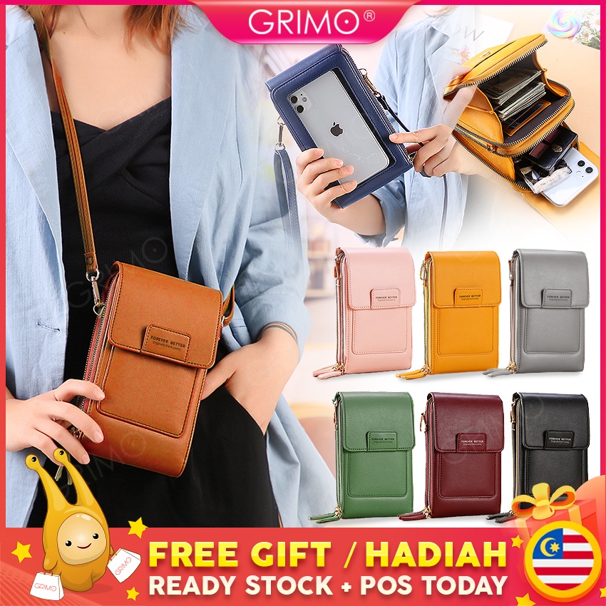 READY STOCK💖GRIMO Touchie Phone Wallet Sling Bag Handbag Women's Beg ...