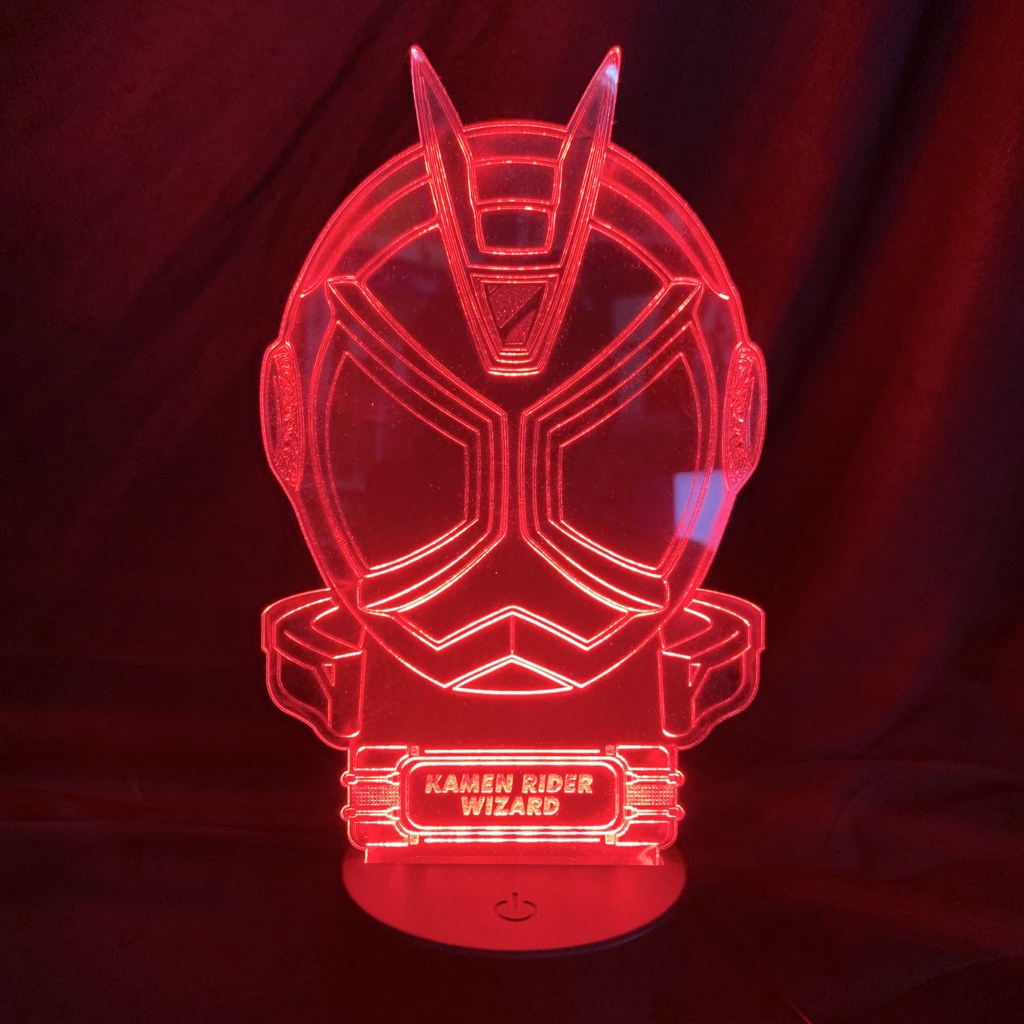 Kamen Rider Wizard LED Lamp (RGB Colors + REMOTE) Night Bed Light Touch ...
