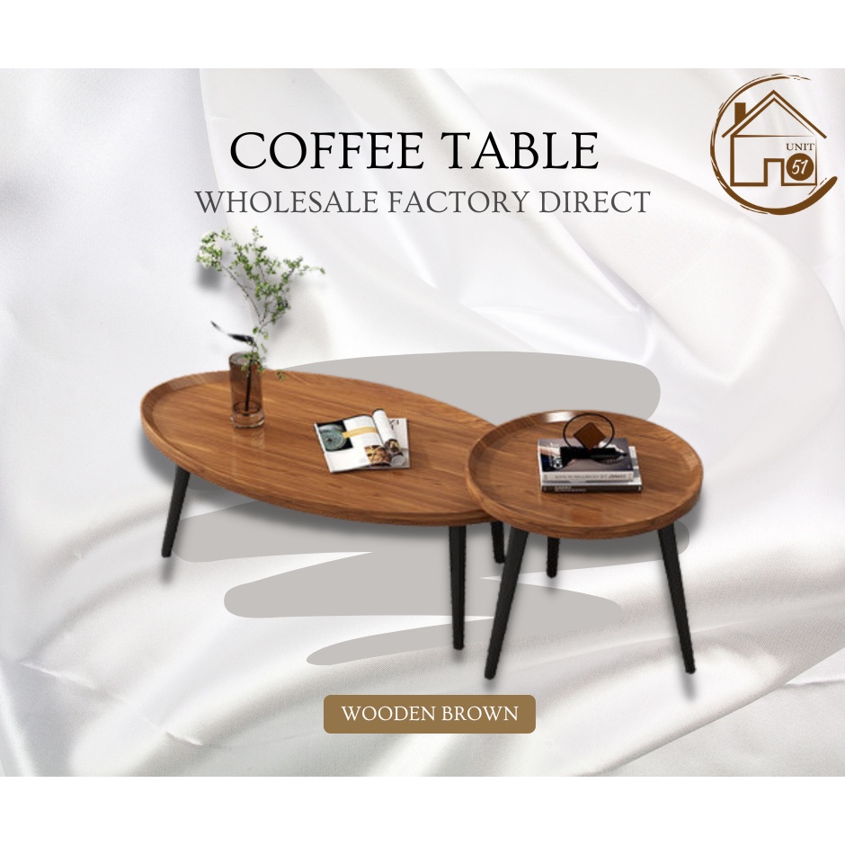 MUJI Wooden Coffee table side table light weight ins living room ...