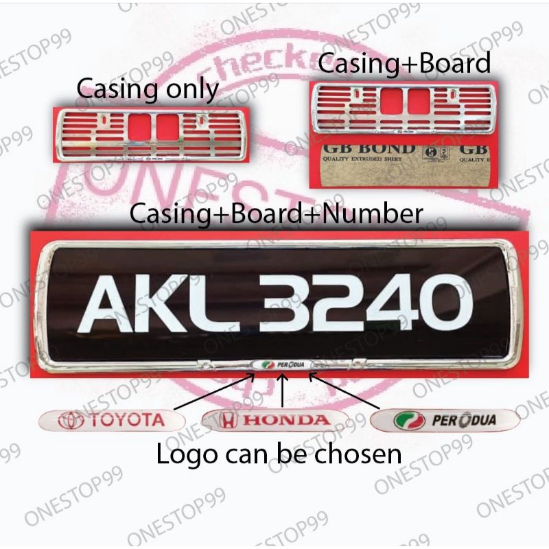 🔥Ready stock 🔥 Universal Chrome Number Plate Frame (1pc) | Shopee Malaysia