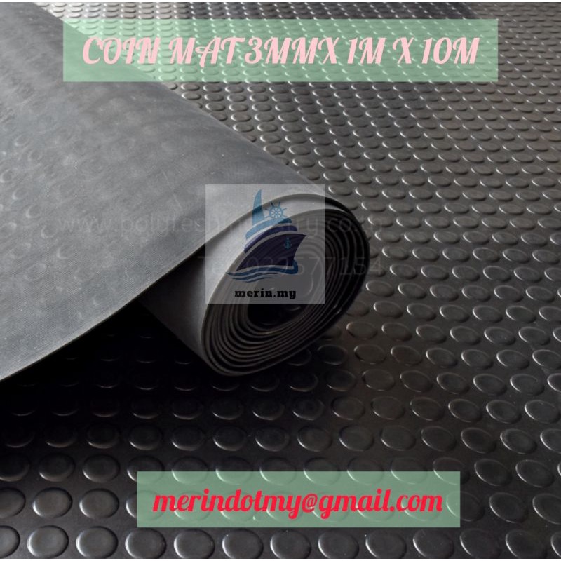 RUBBER COIN MAT 3MM X 1M X10M(per coil) | Shopee Malaysia