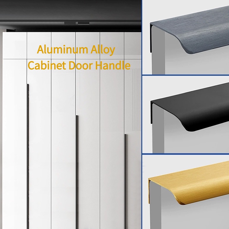 8CM-150CM Length Aluminum Invisible Cabinet Door Knob Punch-Free Modern ...