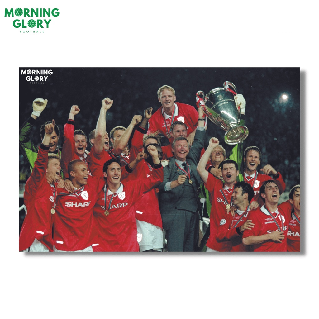 Manchester United UCL Champions Final Barcelona 1999a3+ Ball Poster ...