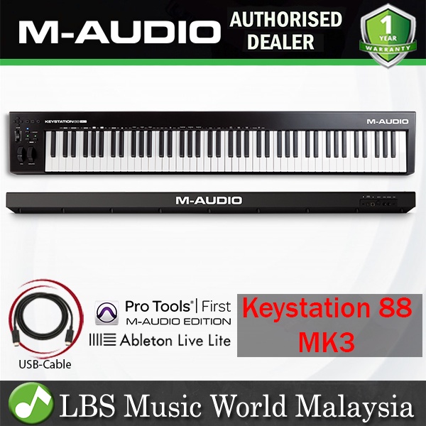 M-Audio Keystation 88 MK3 88 Key Keyboard Controller with Velocity ...