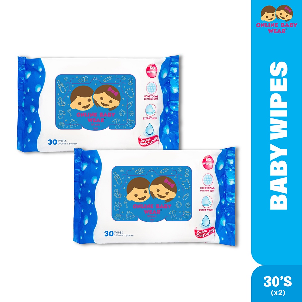 WL: OBW Baby Wipes Wet Tissue (30''''s x 2 Packs) | Shopee Malaysia