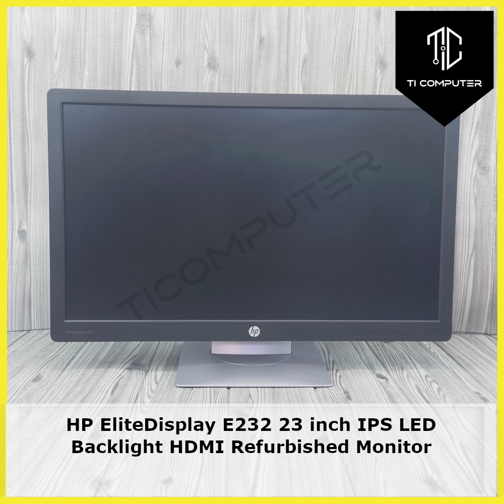 HP EliteDisplay E232 23 inch IPS LED Backlight HDMI Refurbished Monitor ...