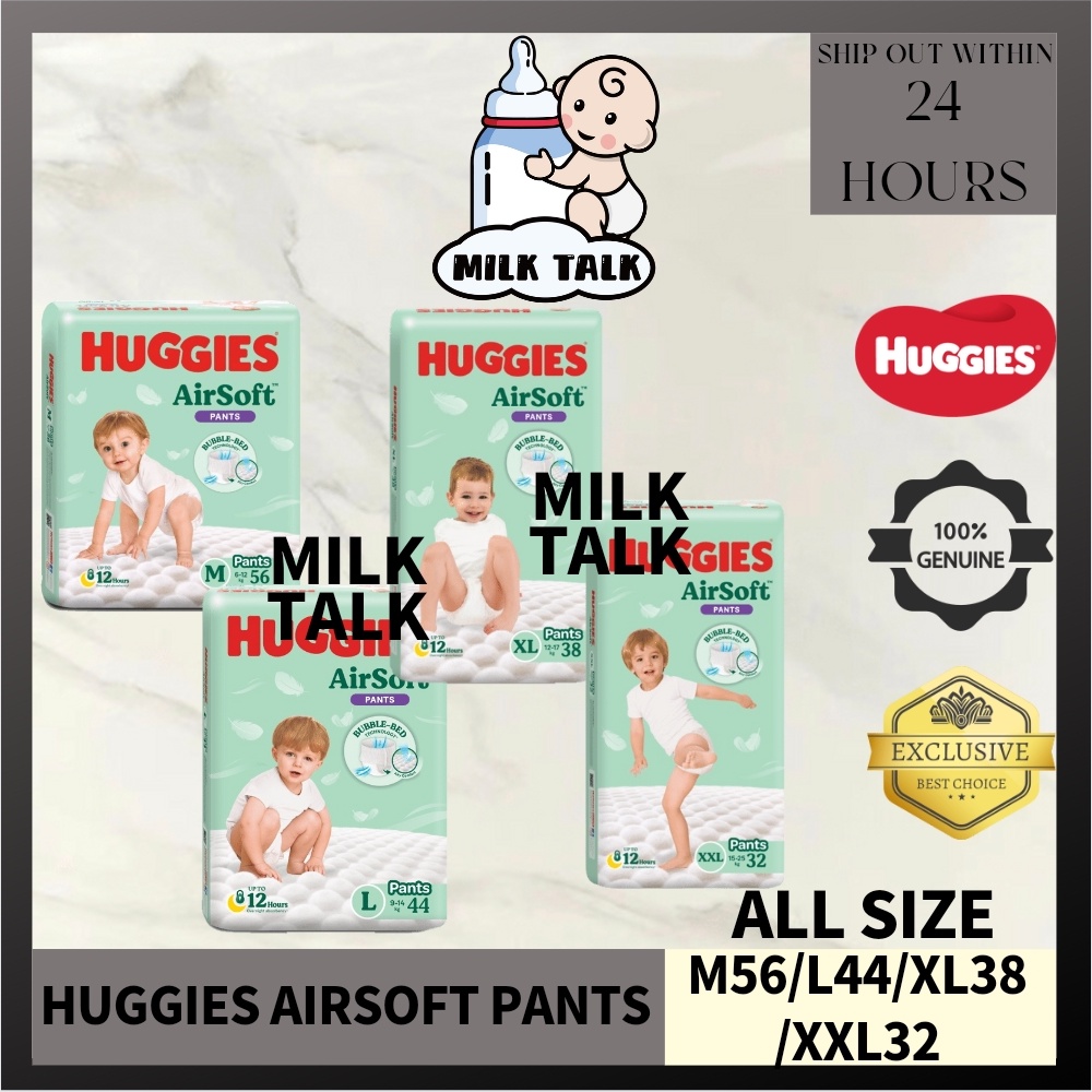 Huggies AirSoft PANTS Super Jumbo Pack (M46/L36/XL30/XXL32) (Ultra ...