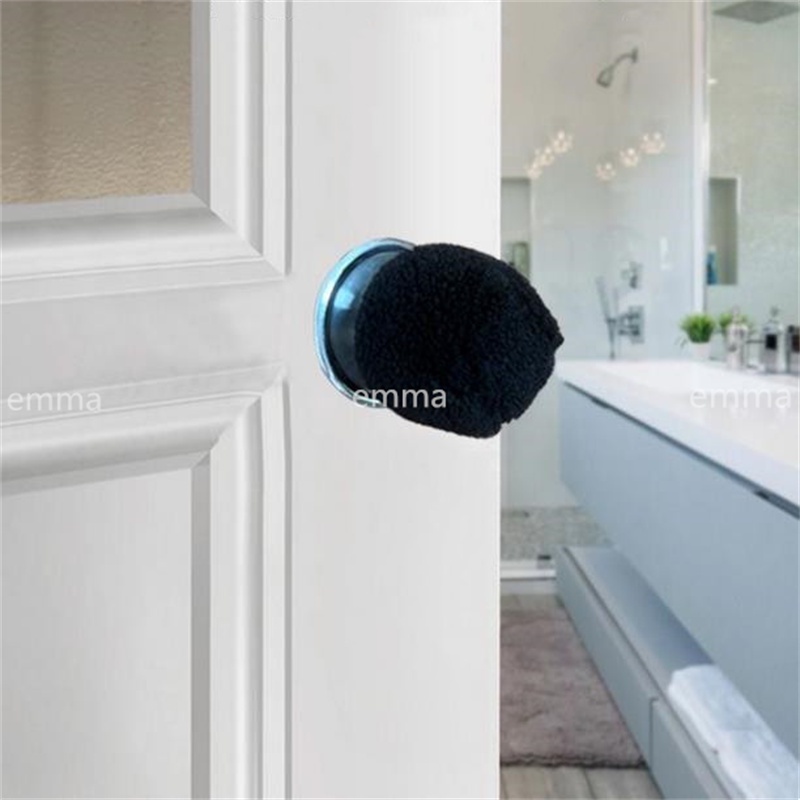 2pcs Anti-static Spherical Door Knobs Protective Cover Granular Flannel ...