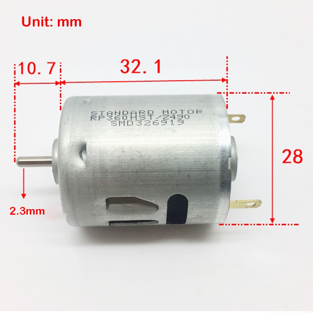 1PCS Standard 360 DC Micro Carbon Brush Motor 3V-6V 20000RPM High Speed ...