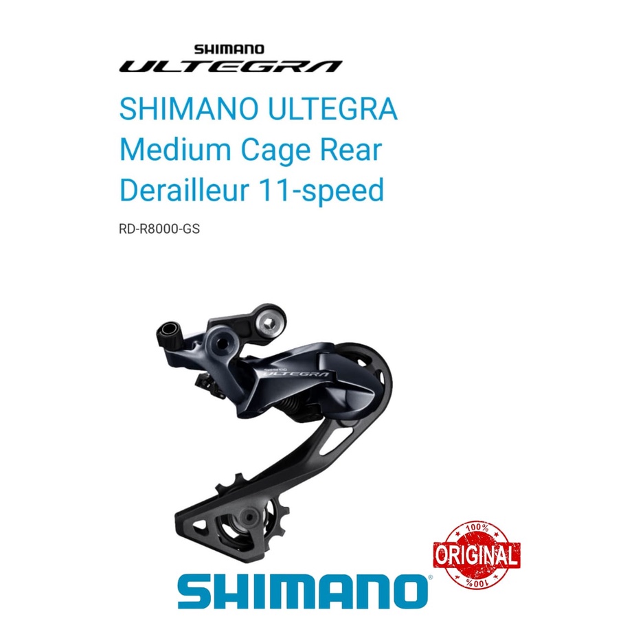 SHIMANO ULTEGRA ROAD BIKE 11 SPEED RD-R8000-GS - Medium Cage Rear ...
