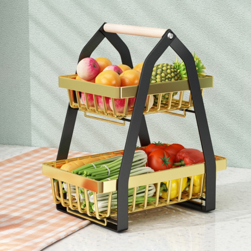 Kitchen Rack 2 Tier Onion Rack Fruit Basket Rak Bawang Bertingkat ...
