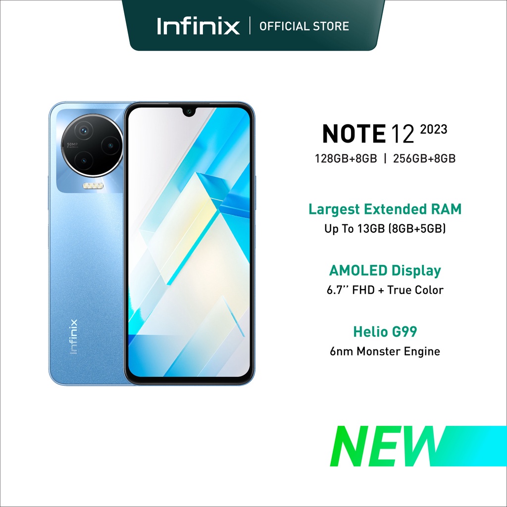 Infinix Note 12 2023 Helio G99 Amoled FHD+ (5000mAh/6.7 inches ...