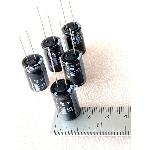 (Pack Of 5) 1000UF 35V Korea Su'scon Capacitors Black High Heat ...