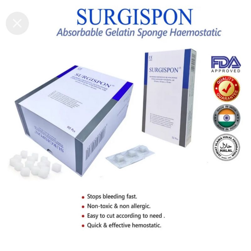 SURGISPON ABSORBLE GELATIN SPONGE HEMOSTATIC | Shopee Malaysia