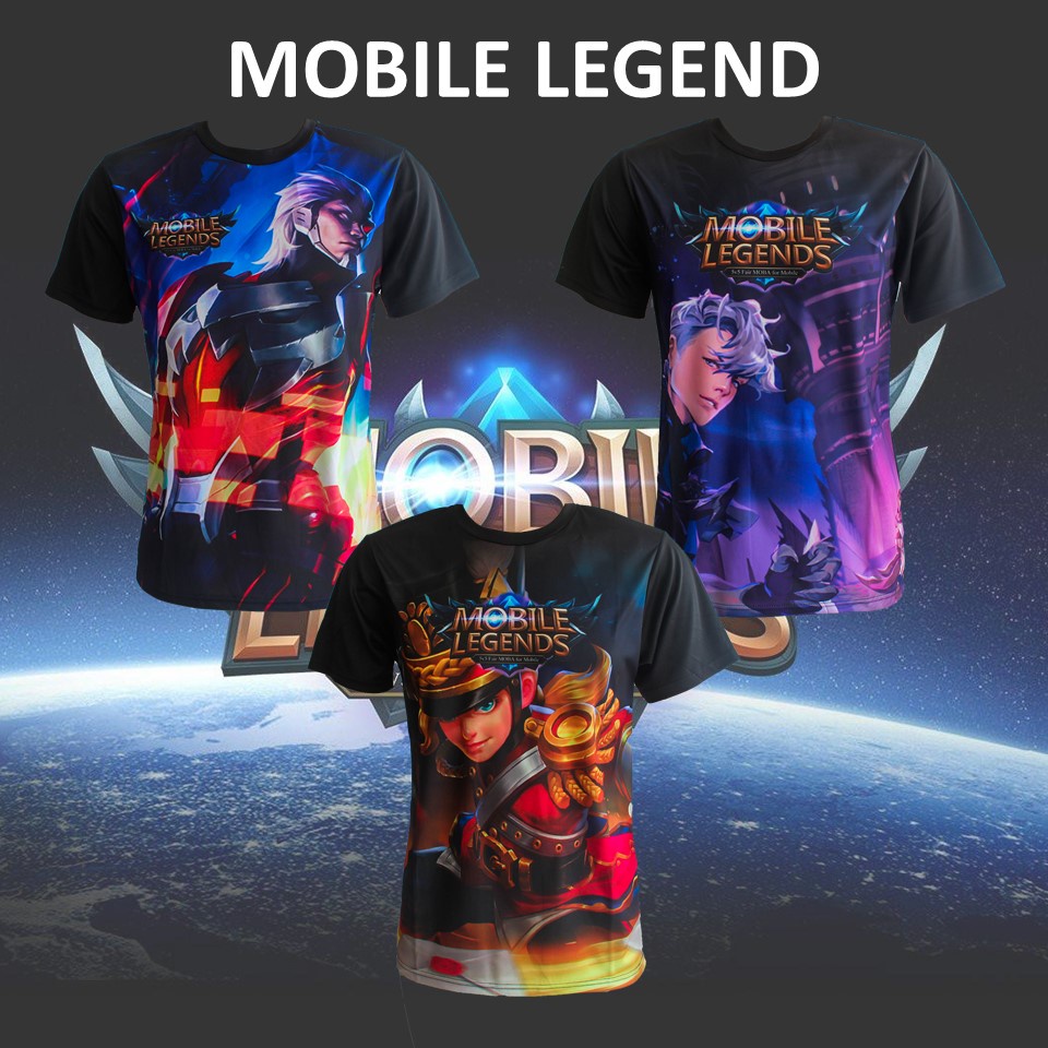 (HARGA BORONG) MEN GAME JERSEY T-SHIRT FULL PRINT MOBILE LEGEND/DOTA ...