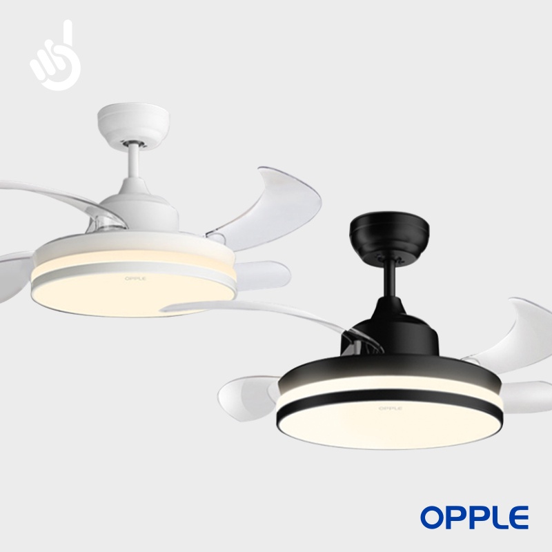 Opple Minimalist Retractable Fan With Light (With Remote) | Shopee Malaysia