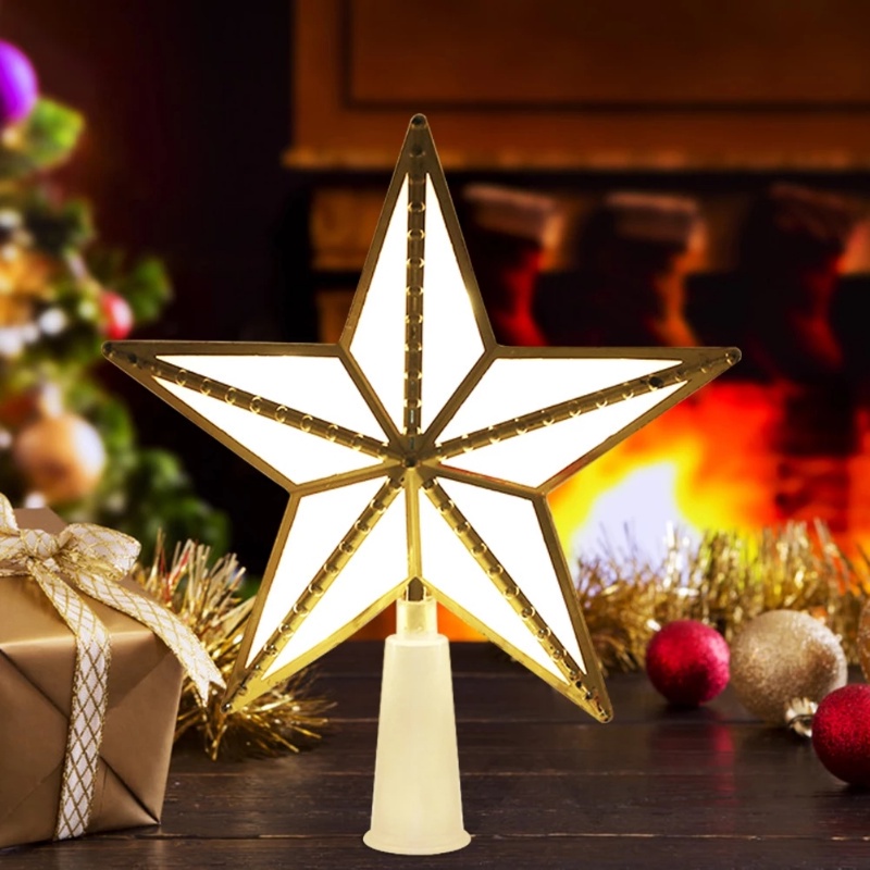 Christmas Tree Five-pointed Star Light-up Light Decor/ Christmas Tree ...