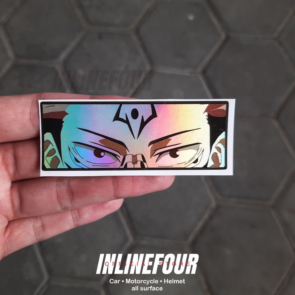 Anime Slap Sticker - Sukuna Japanese Hologram Sticker - Jujutsu Kaisen ...