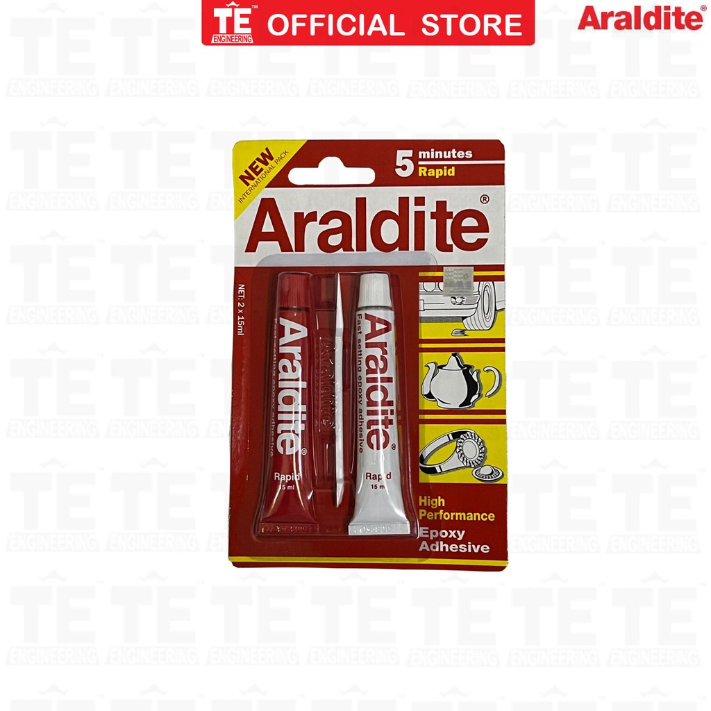 Araldite 5 Minutes Rapid Epoxy Adhesive Glue (Red White) 15ml | Shopee ...