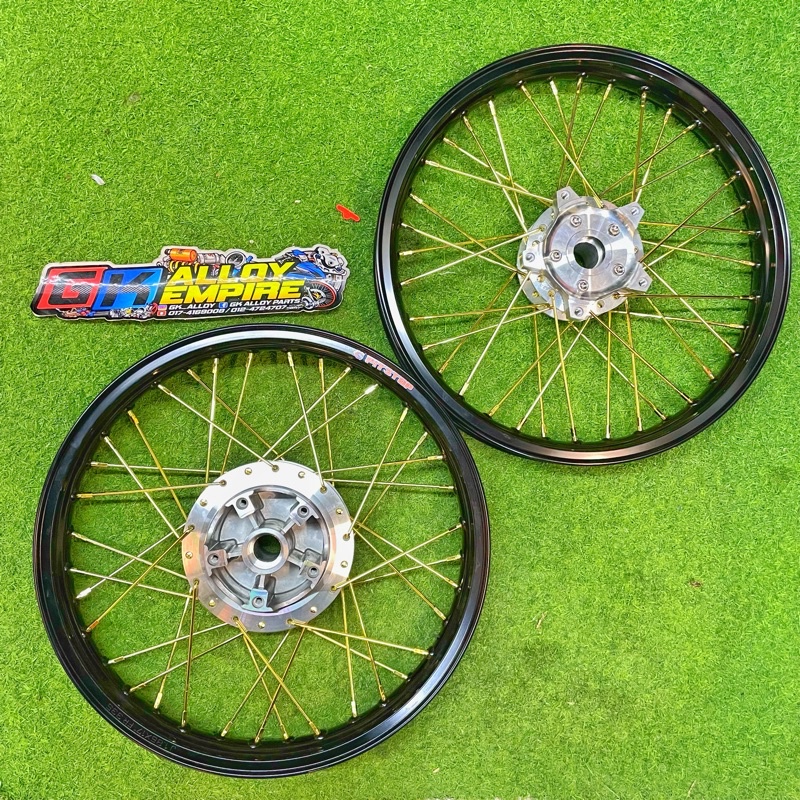 RIM ALLOY 17 x 1.60 DEPAN BELAKANG SIAP HUB CHROM DAN PASANG PNP MOTOR ...