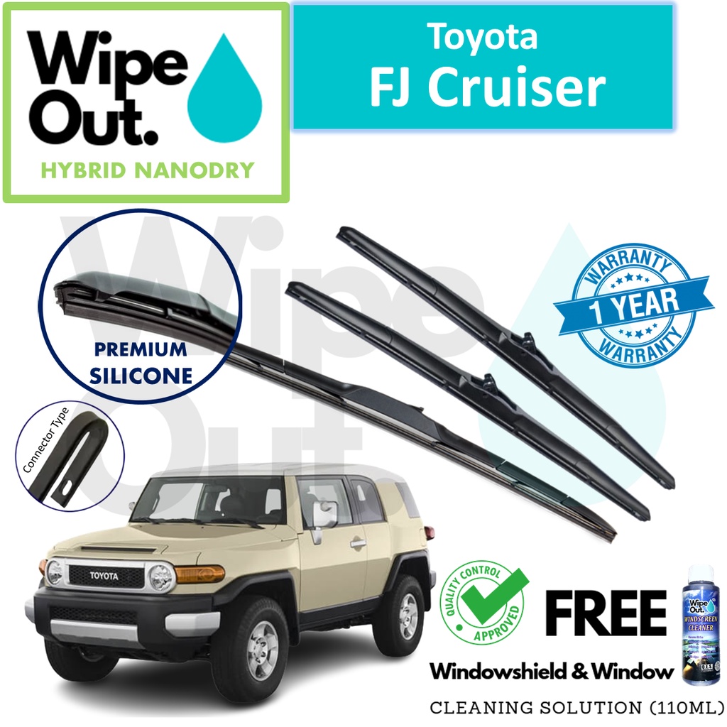[PREMIUM] Toyota FJ Cruiser 2011 - 2016 WipeOut HYBRID NANODRY SILICONE ...