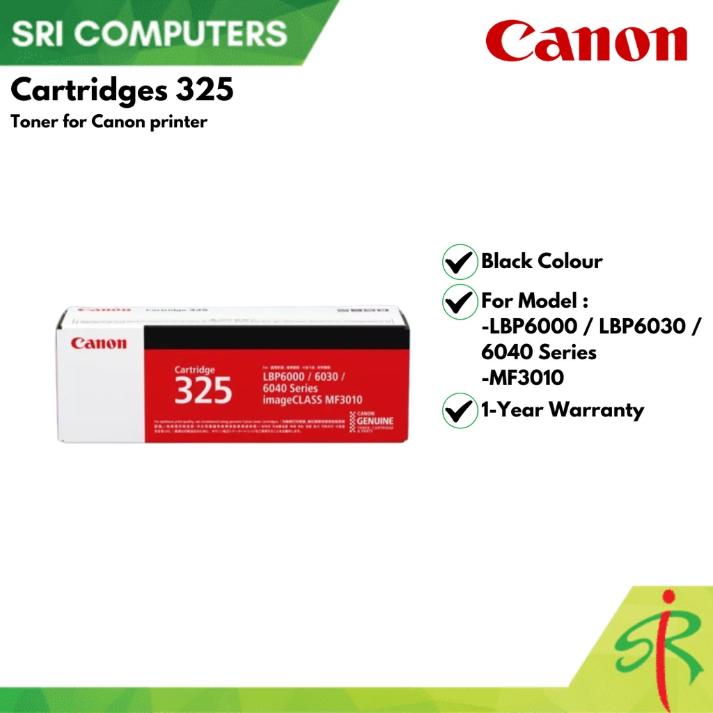 Canon Cartridges 325 Toner for Series LBP6000 / 6030 / 6040 / MF3010 [1 ...